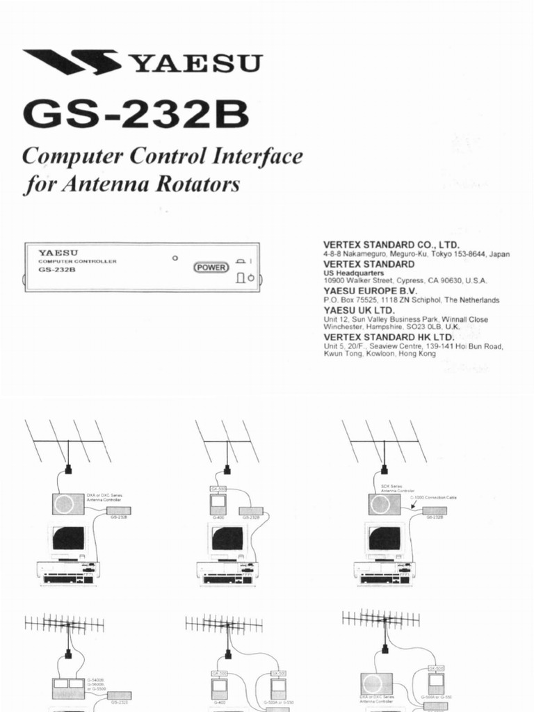 Yaesu GS-232B Instrukcjaobslugi Manual | PDF | Computer Engineering | Electronics