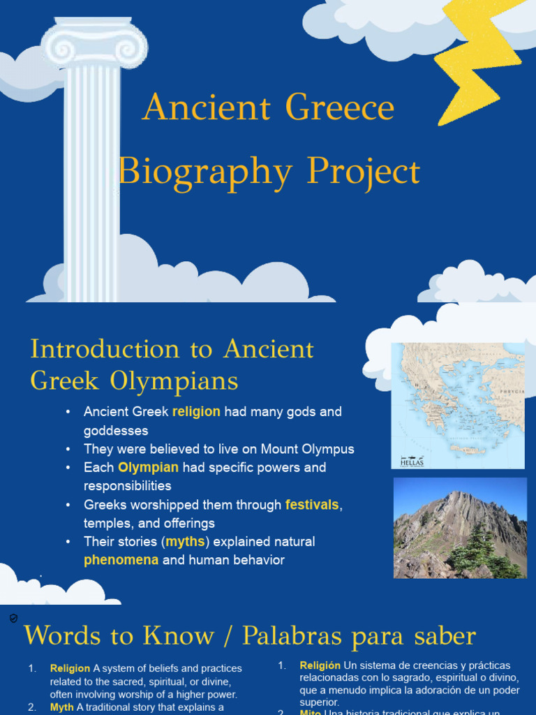 Hicel Paredes Jimenez - Ancient Greece Biography Project | PDF | Deities | Twelve Olympians