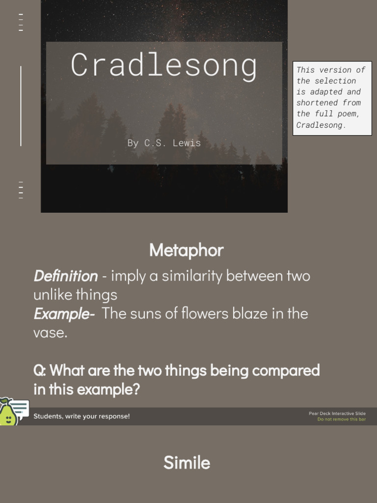 Hicel Paredes Jimenez - Copy of Unit 2C - Cradlesong Part 1 | PDF ...