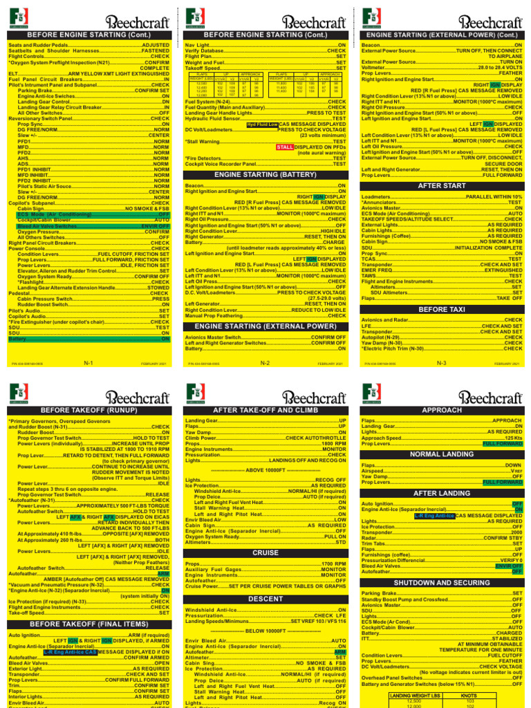 Portuguese-br-QRH-KingAir | PDF | Landing Gear | Cockpit