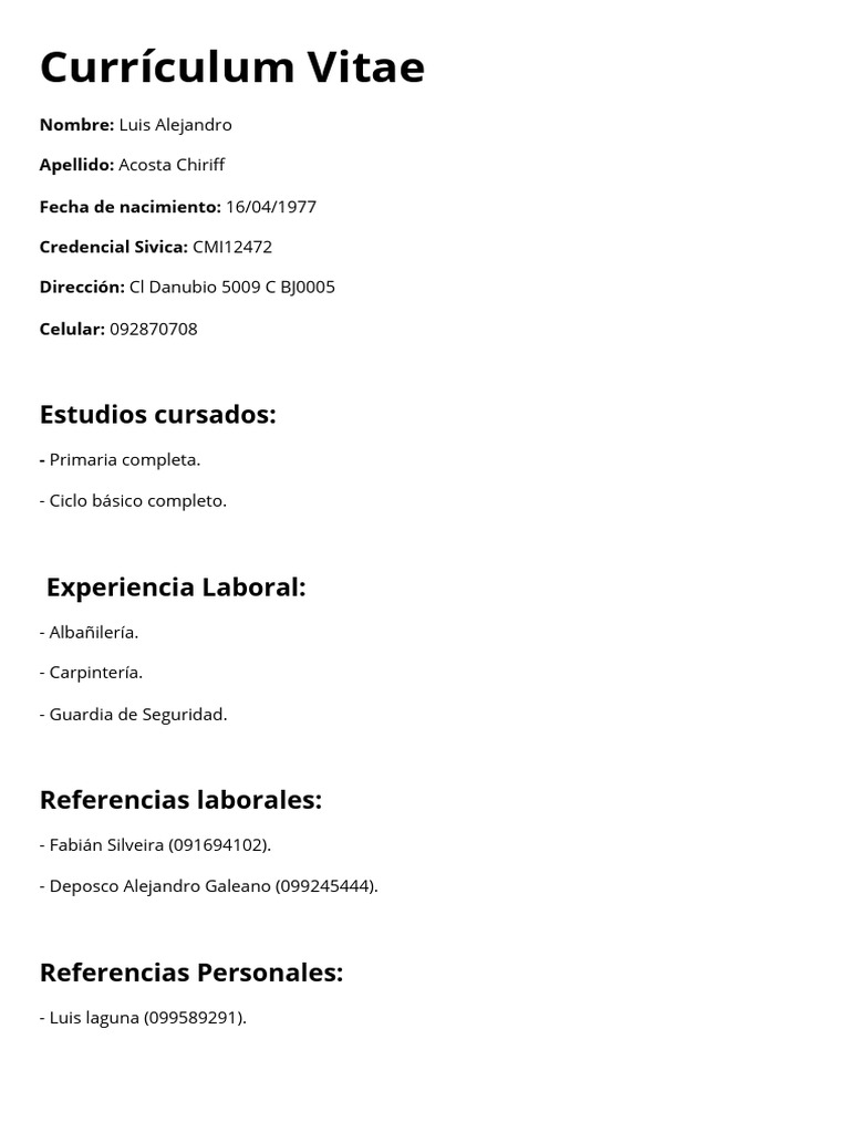 Currículum Vitae - 20250115 - 180726 - 0000 | PDF