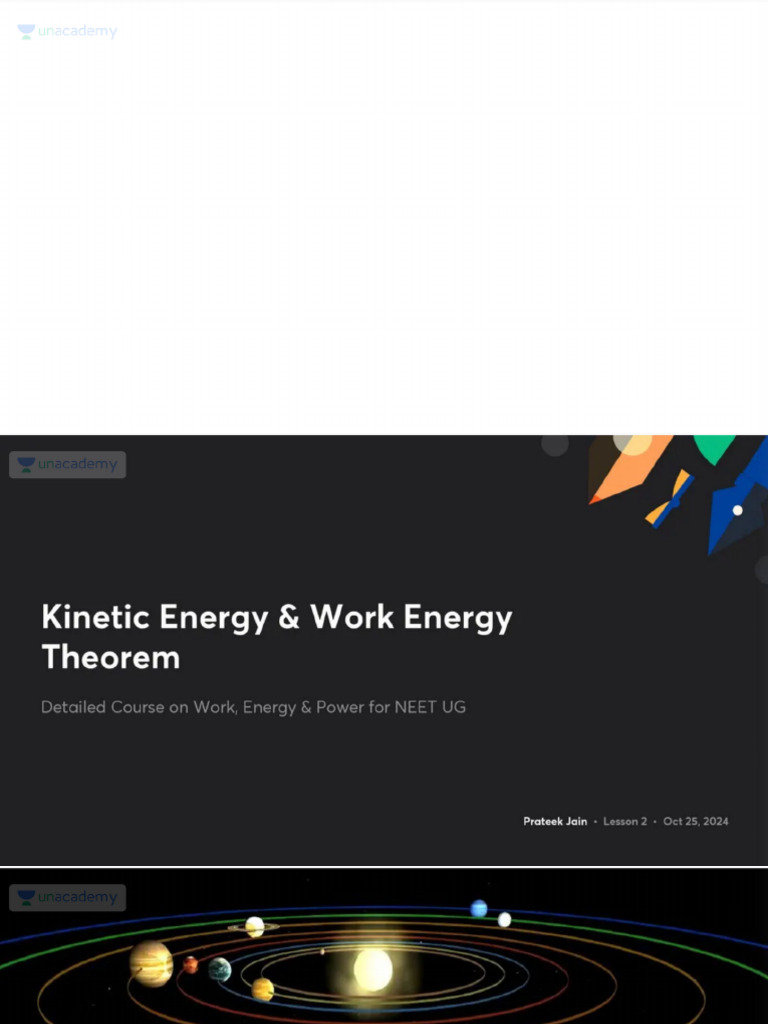Kinetic Energy Work Energy Theorem With Anno | PDF