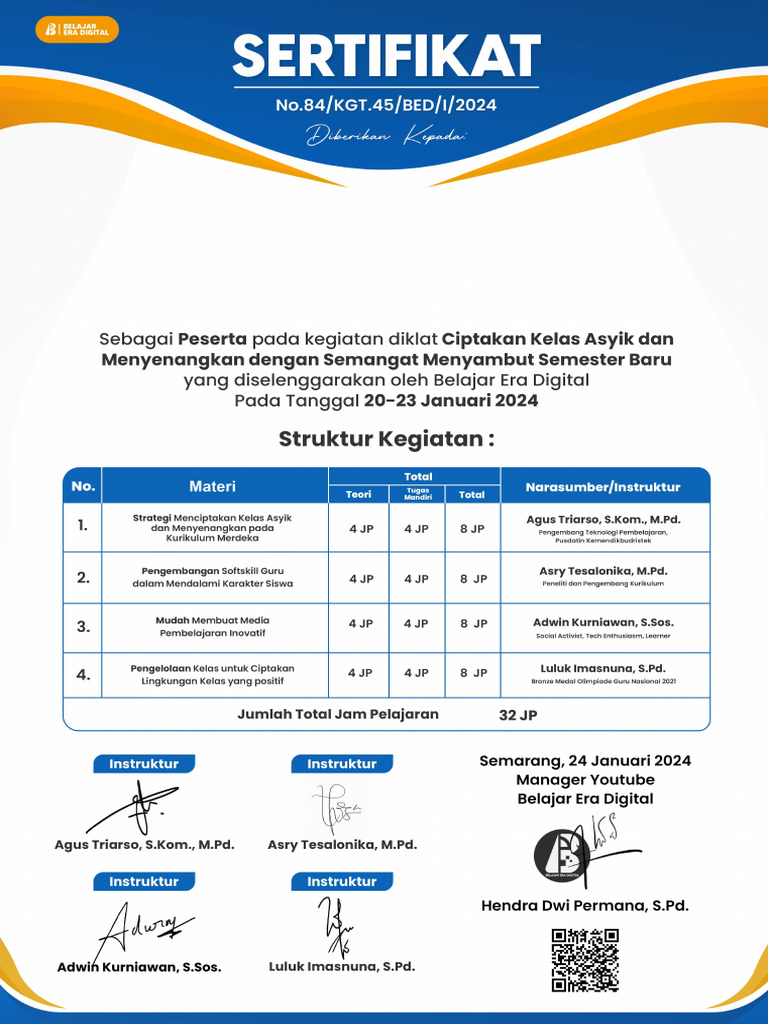 Sertifikat Mursyidah, S.PD | PDF