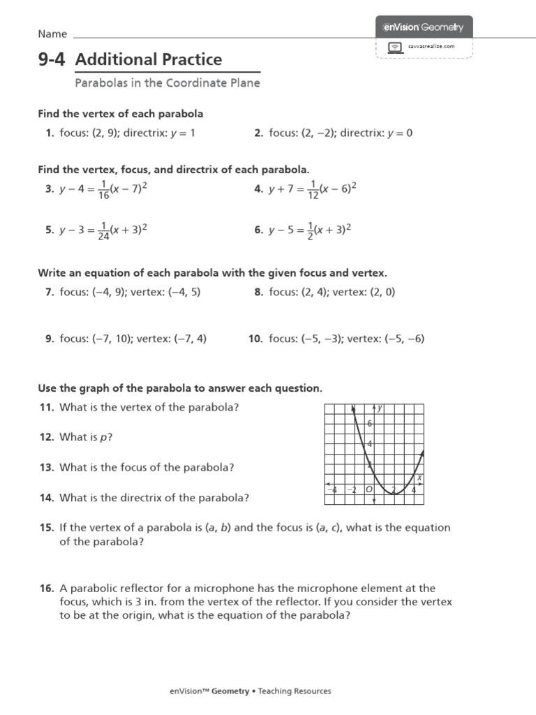 9-4 Additional Practice Worksheet | PDF
