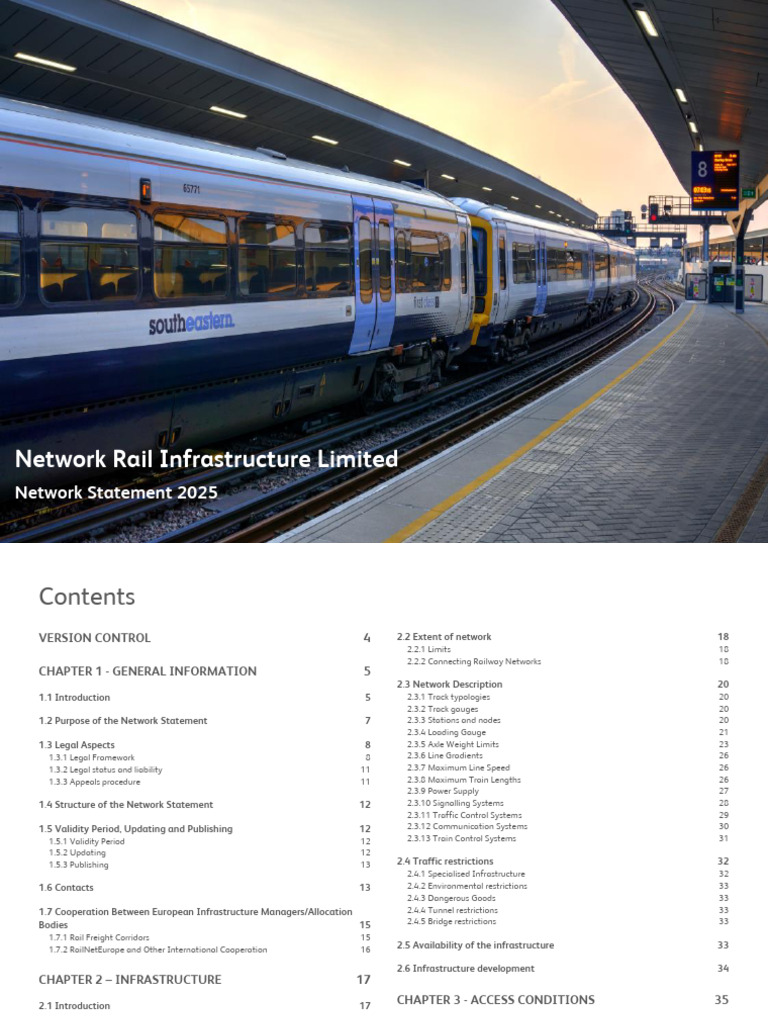2025 Network Statement | PDF | Rail Transport | Transport