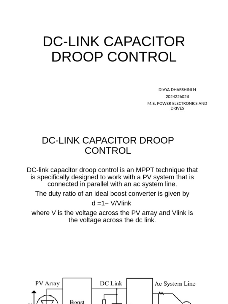 DC Capacitor Droop Voltage | PDF | Power Inverter | Power Electronics