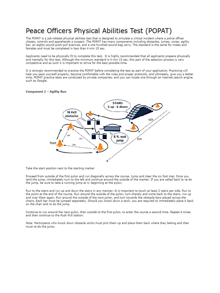 POPAT: Police Physical Abilities Test | PDF
