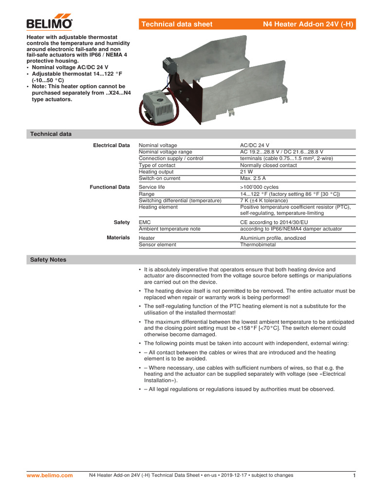 Belimo Thermostat Setup Guide | PDF | Thermostat | Electronics