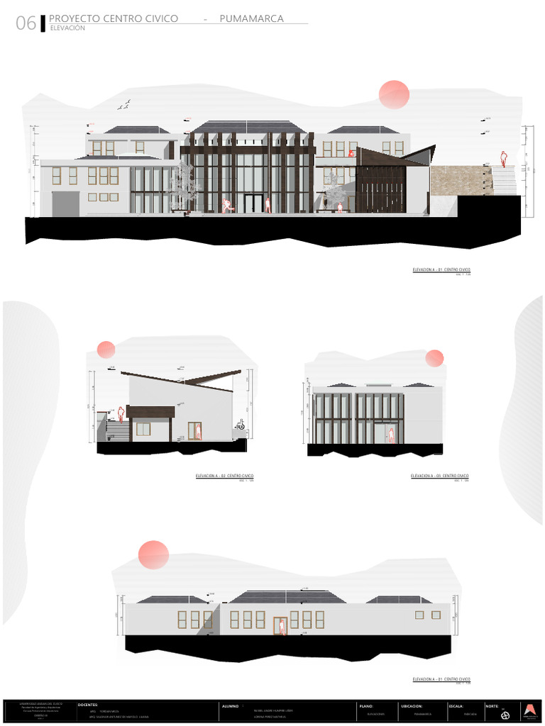 Lamina 06 - Elevaciones a1 | PDF