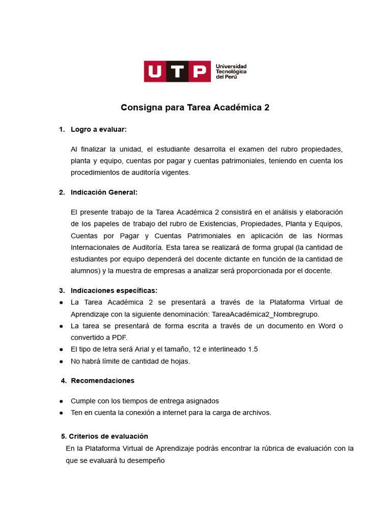Ta2 Indicaciones y Rúbrica Cf48 v4 | PDF | Rúbrica (Académica)