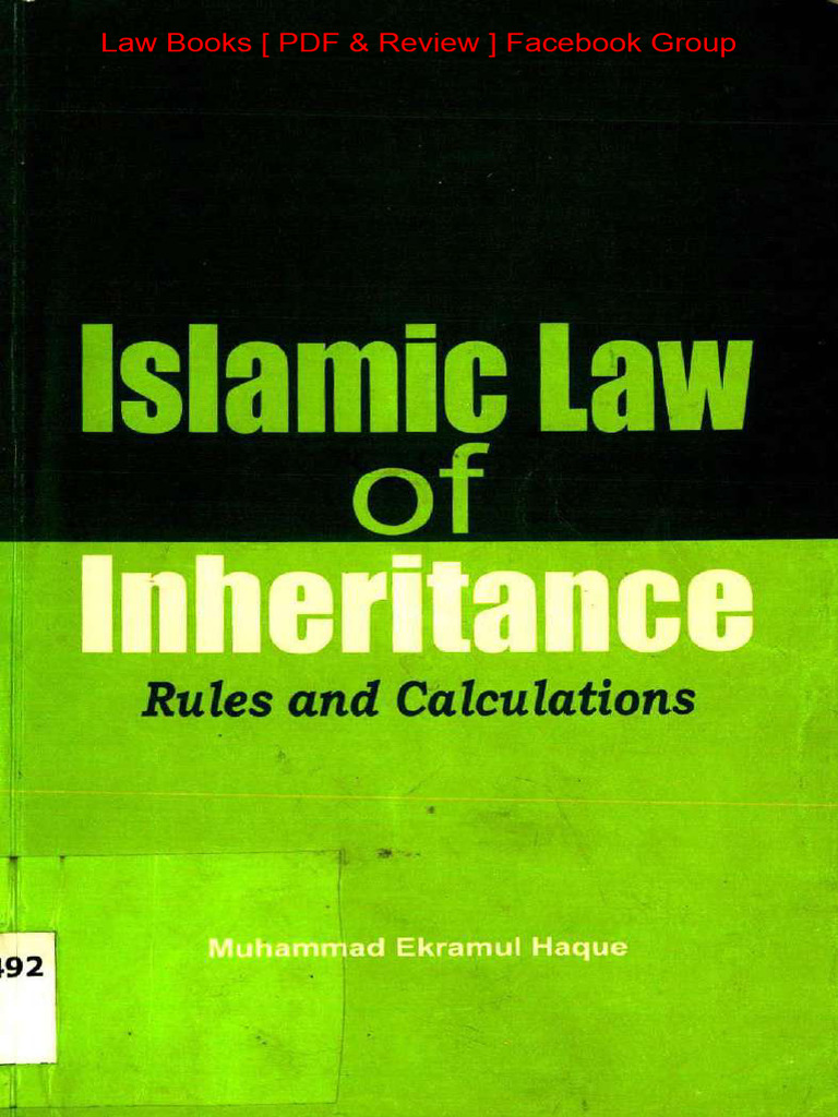 Pdfcoffee.com Islamic Law of Inheritance Rules and Calculations by Muhammad Ekramul Haque Full ...