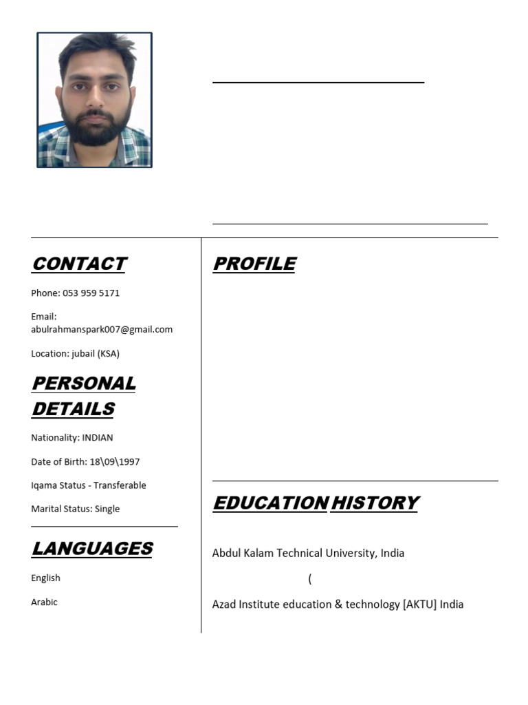 Work Permit Receiver.cv (1) | PDF | Business | Safety