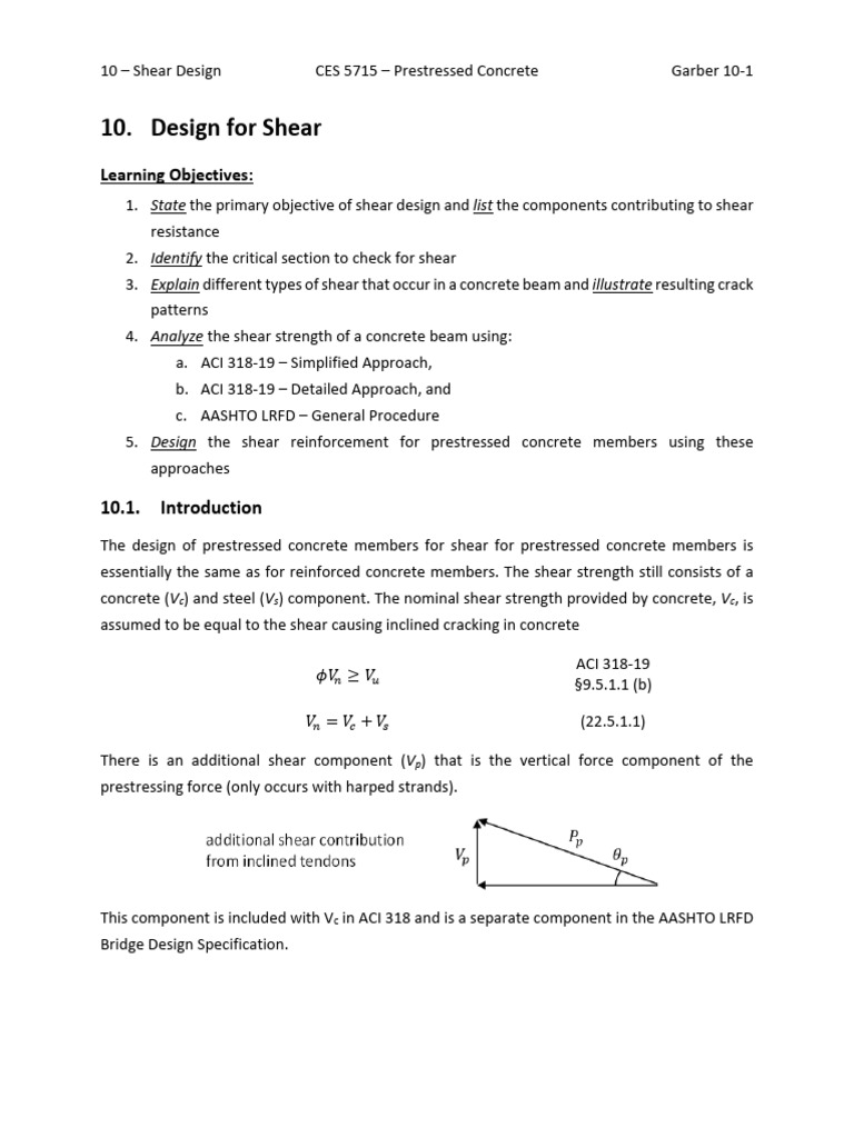 Shear Design in Prestressed Concrete | PDF | Beam (Structure) | Concrete