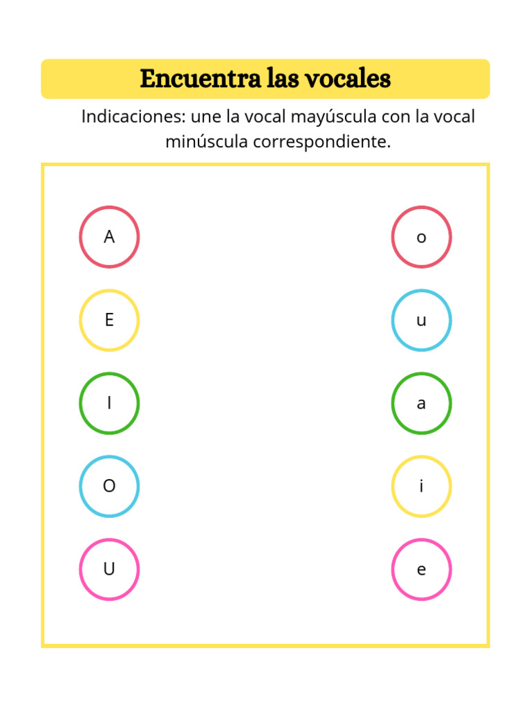 Hoja de Trabajo Encuentra Las Vocales Divertido Colorido - 20250511 ...