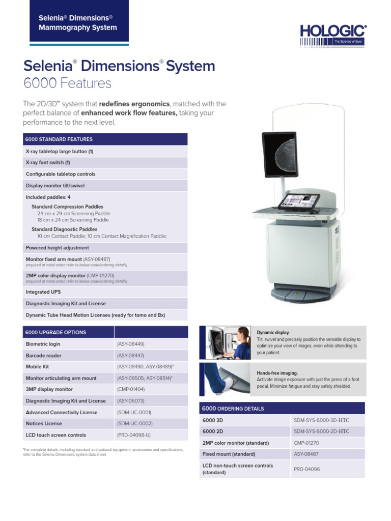 Selenia® Dimensions® System Features EUR EN | PDF | Mammography ...