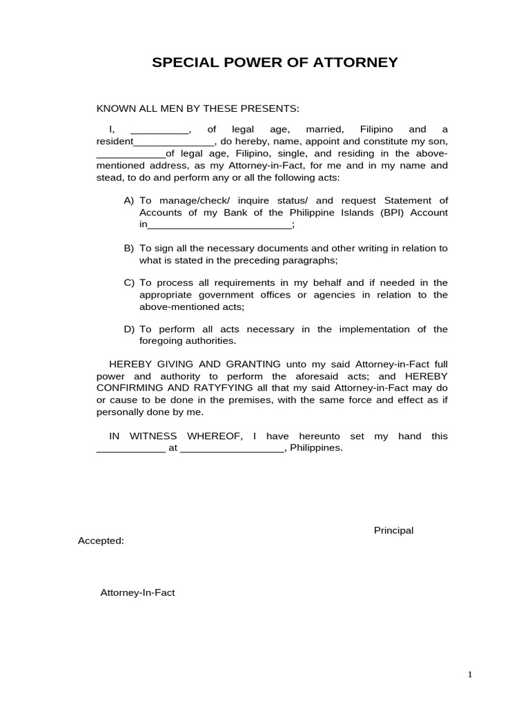 SPA Castillo Bank Account Bpi | PDF