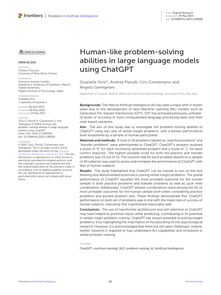 Human_Like_Problem_Solving_Abilities_in | PDF | Artificial Intelligence | Intelligence (AI ...