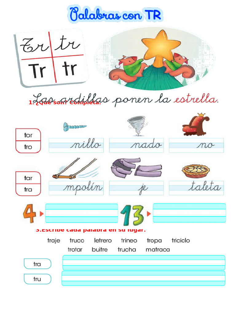 3 Palabras Con TR | PDF