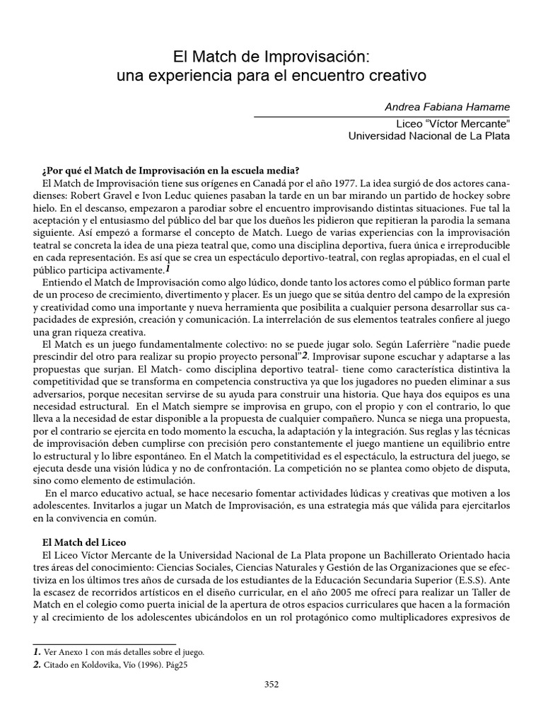 Documento Completo - pdf-PDFA | PDF | Teatro de improvisación | Experiencia