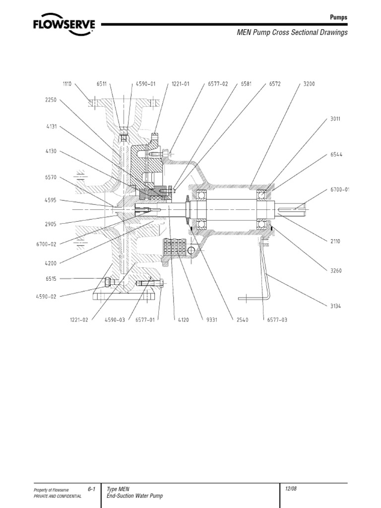 MEN General Cross Sectional Drawings | PDF | Pump | Turbomachinery