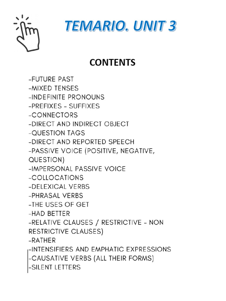Temario Unit3 | PDF