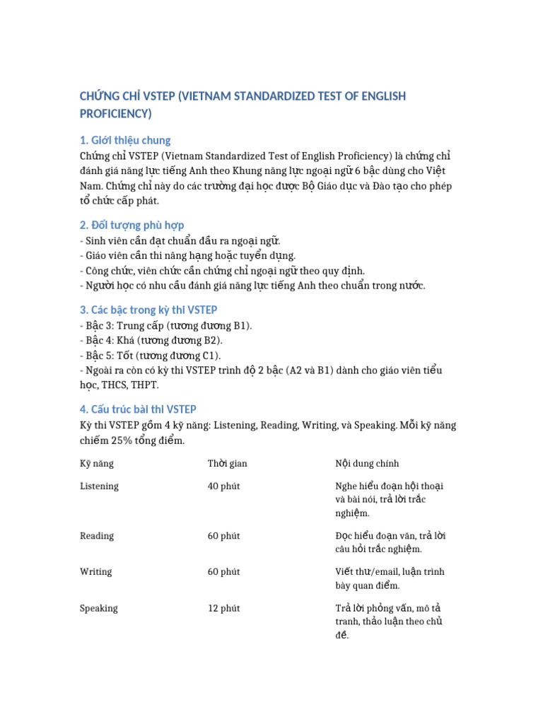 ChungChi VSTEP | PDF