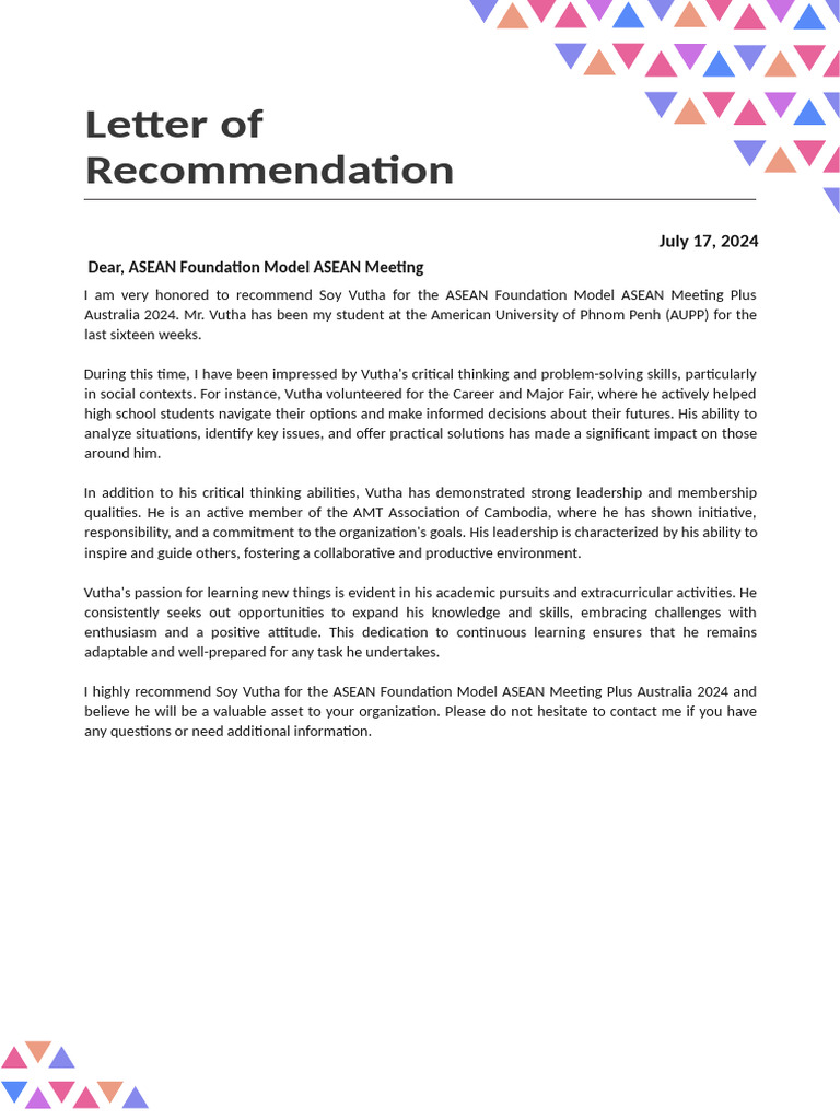 Recomendation Word | PDF