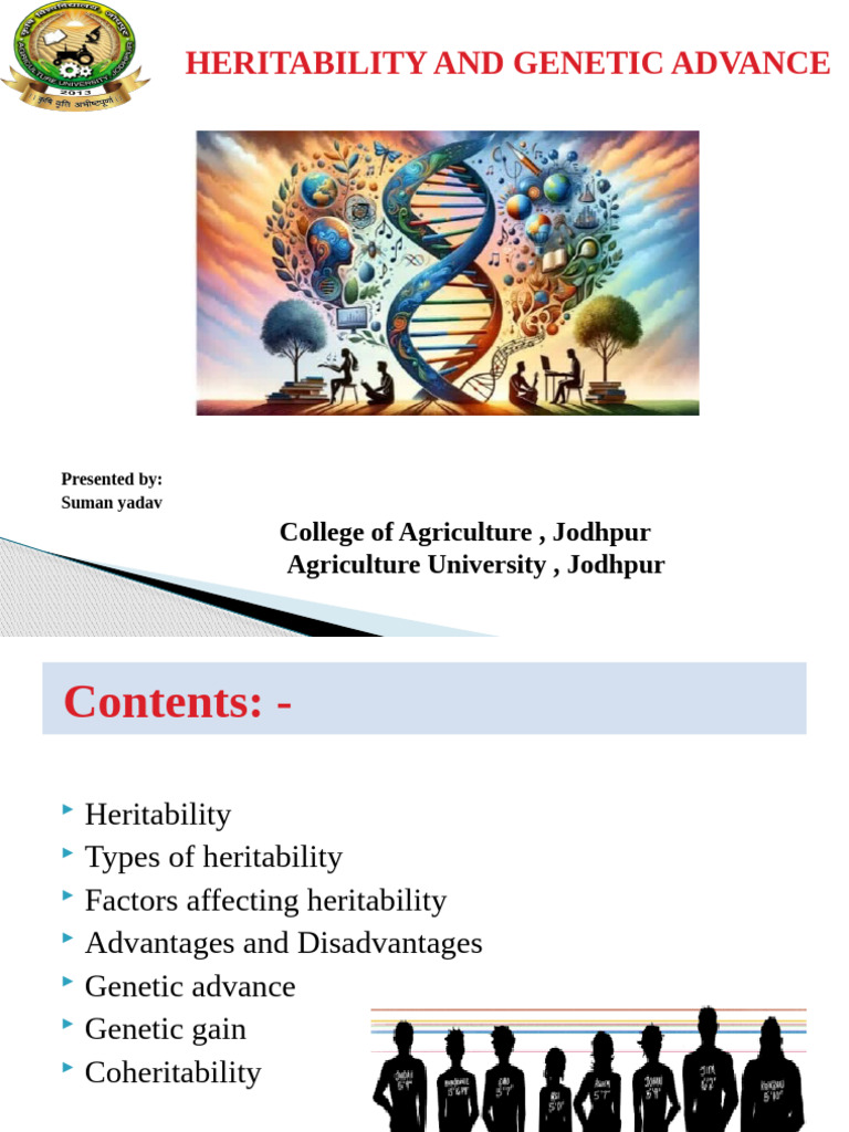 Haritability and Genetic Advance | PDF | Heritability | Genetics