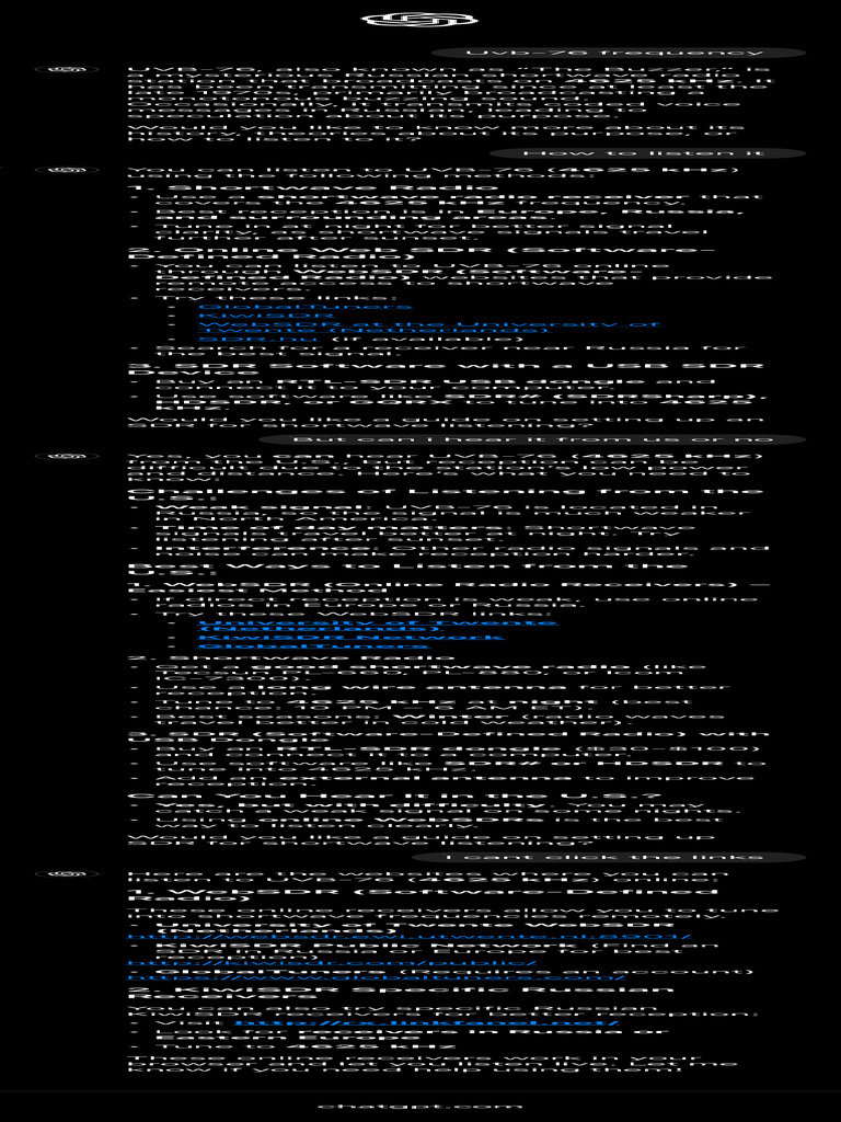 UVB-76 Frequency Info | PDF
