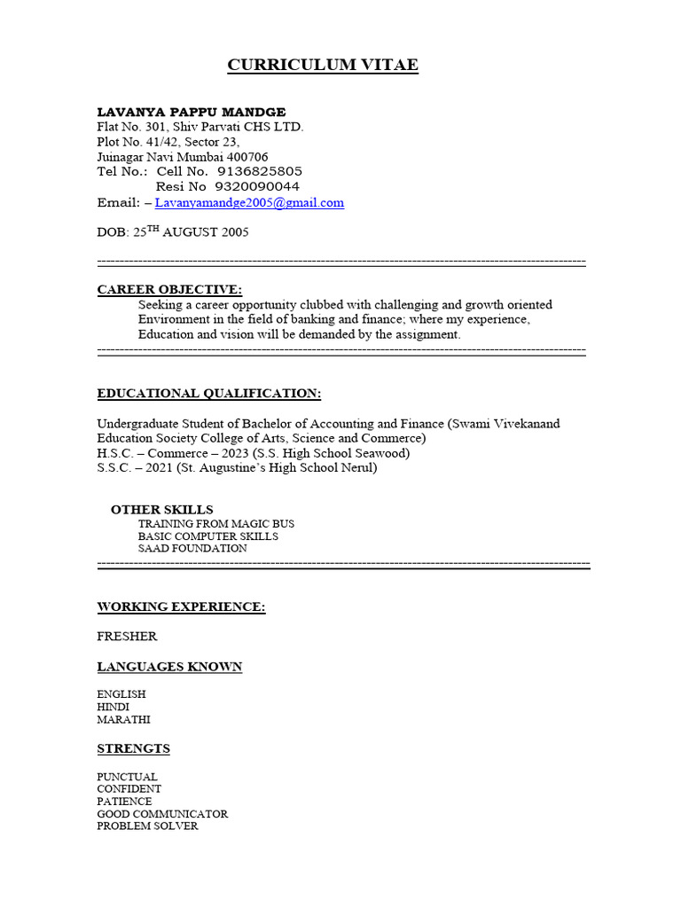 Lavanya Resume | PDF