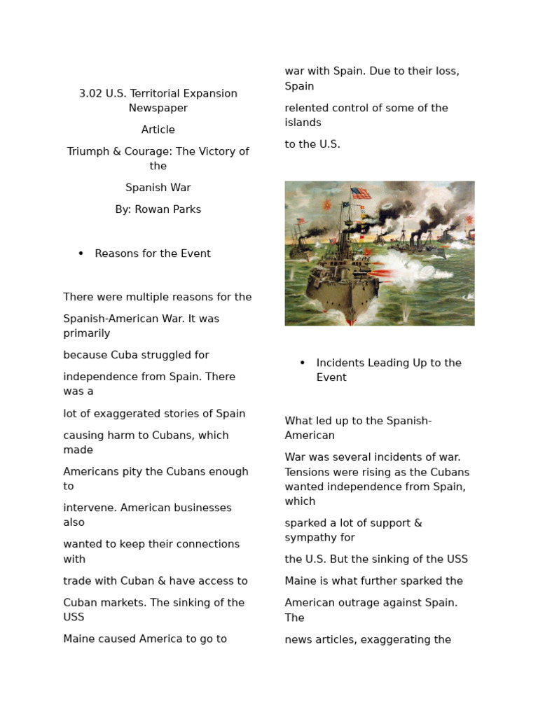 Causes of the Spanish-American War | PDF | International Relations ...