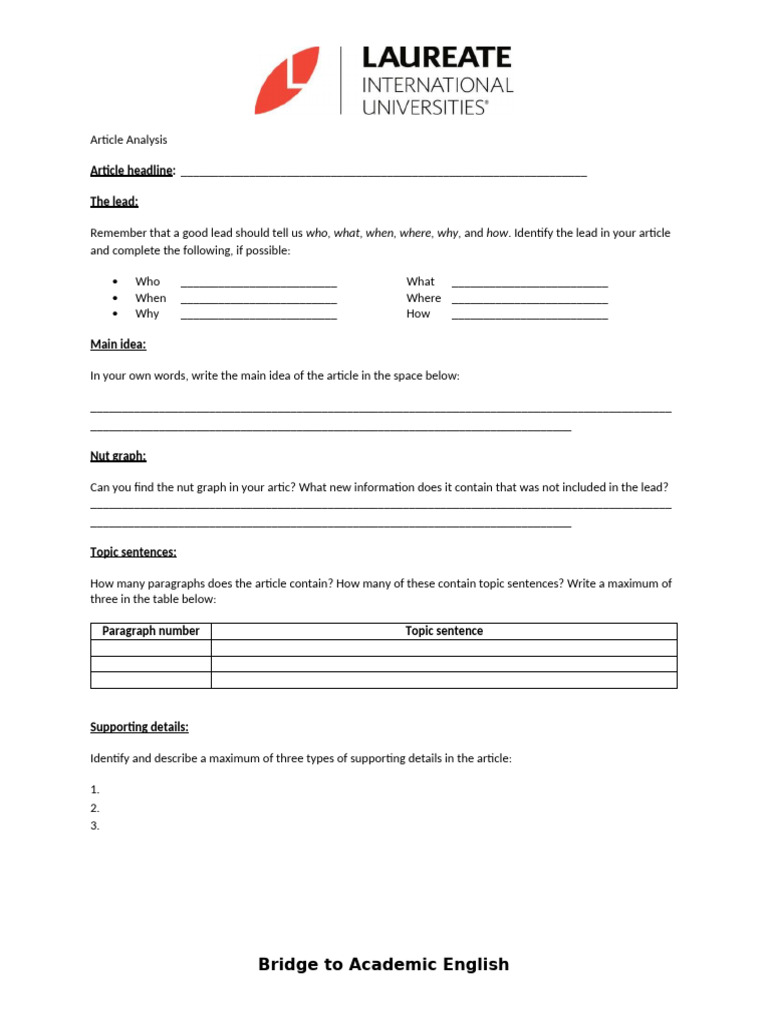 Article Analysis | PDF