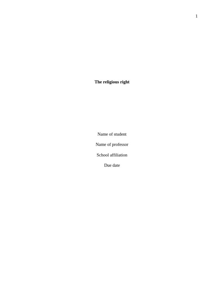 Overview of the Religious Right Movement | PDF | Christian Right ...