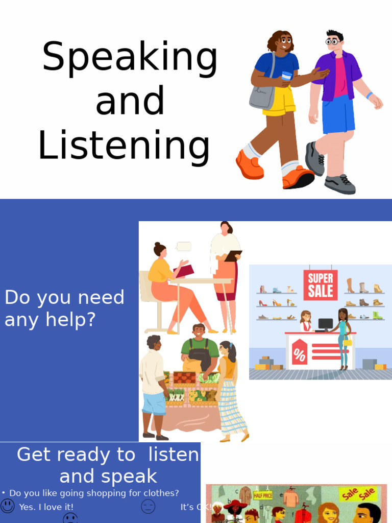 Speaking and Listening-SHOPPING | PDF