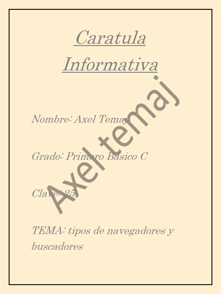 Caratula Informativa | PDF | Red mundial | Internet y web