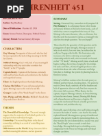 Fahrenheit 451 Character Analysis - Guy Montag | PDF
