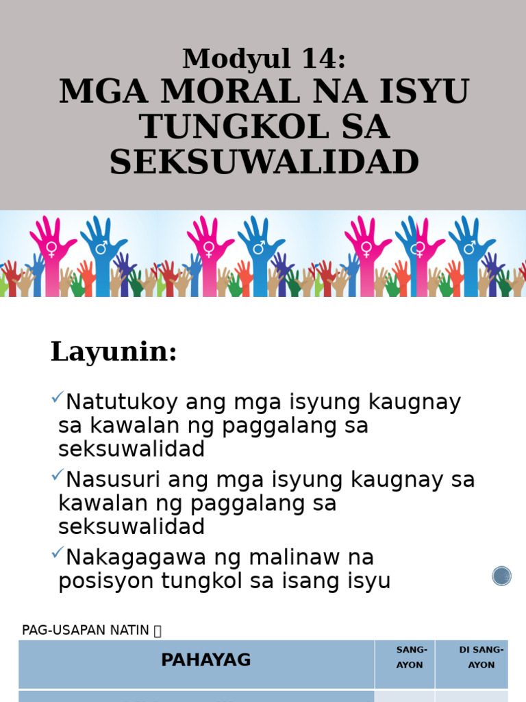 MGA-MORAL-NA-ISYU-TUNGKOL-SA-SEKSUWALIDAD-edited | PDF