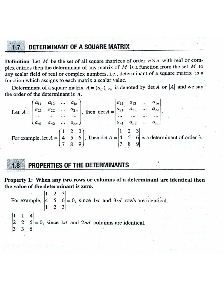 Determinants () | PDF