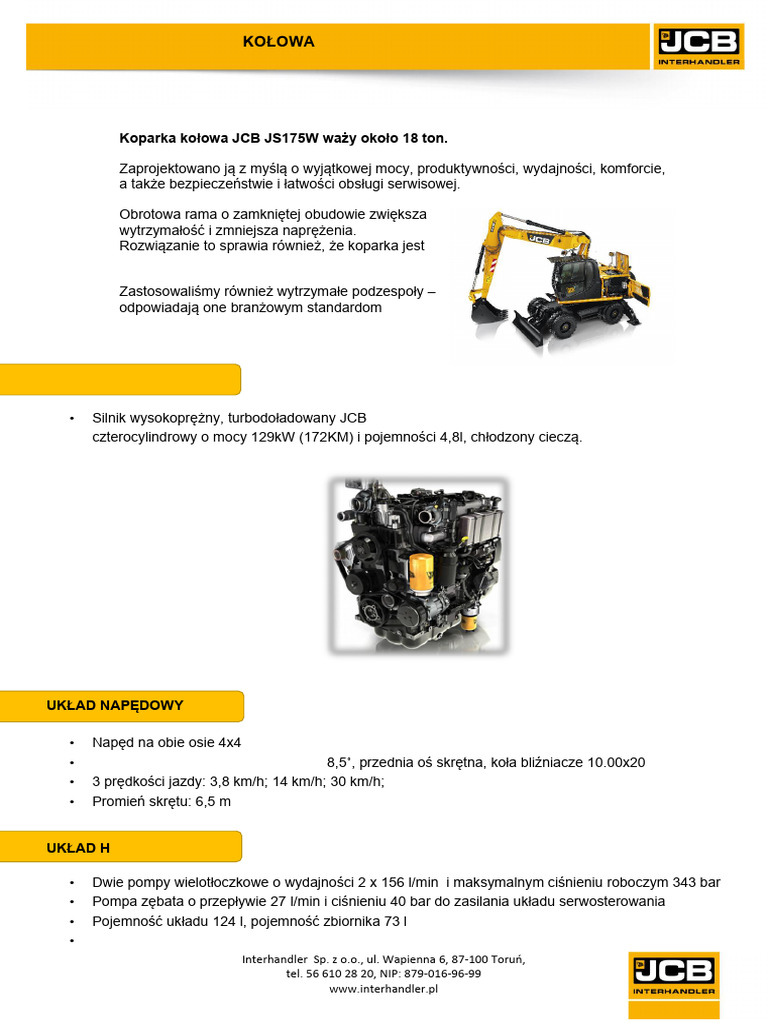 OFERTA JCB 175 TAB Stage V | PDF
