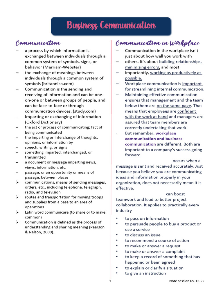 Effective Workplace Communication Guide | PDF | Communication | Information
