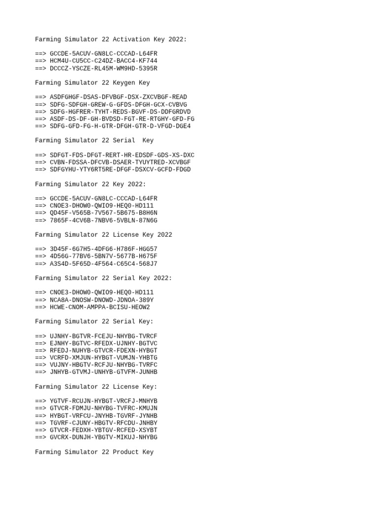 Farming Simulator 22 Activation Key | PDF
