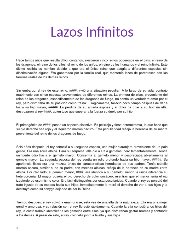 Lazos Infinitos Prólogo 2.1 | PDF