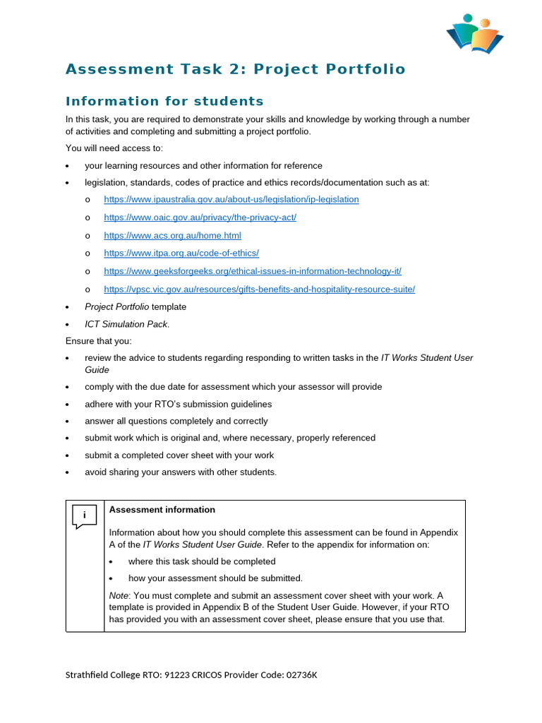 ICTICT618 Assessment Task 2 | PDF | Intellectual Property | Educational ...