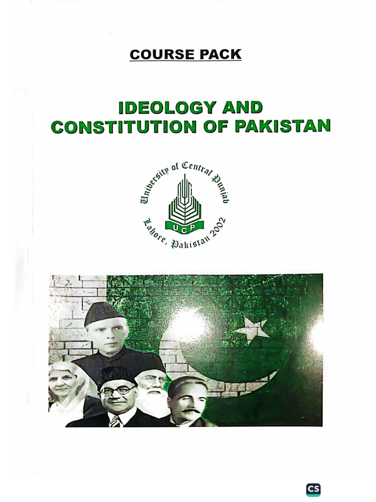 Ideology & Constitution of Pakistan Book (First Half) | PDF