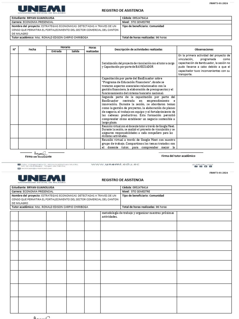 Bitacora Final Bryan Guanoluisa | PDF | Economias