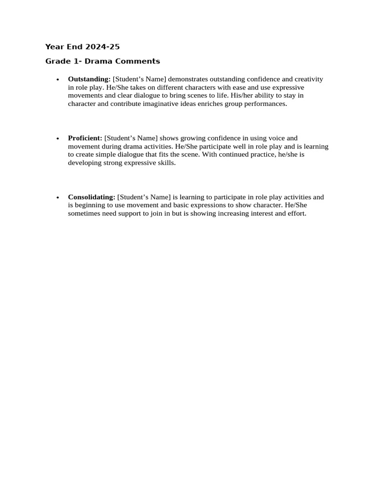 Grade 1 Year End | PDF