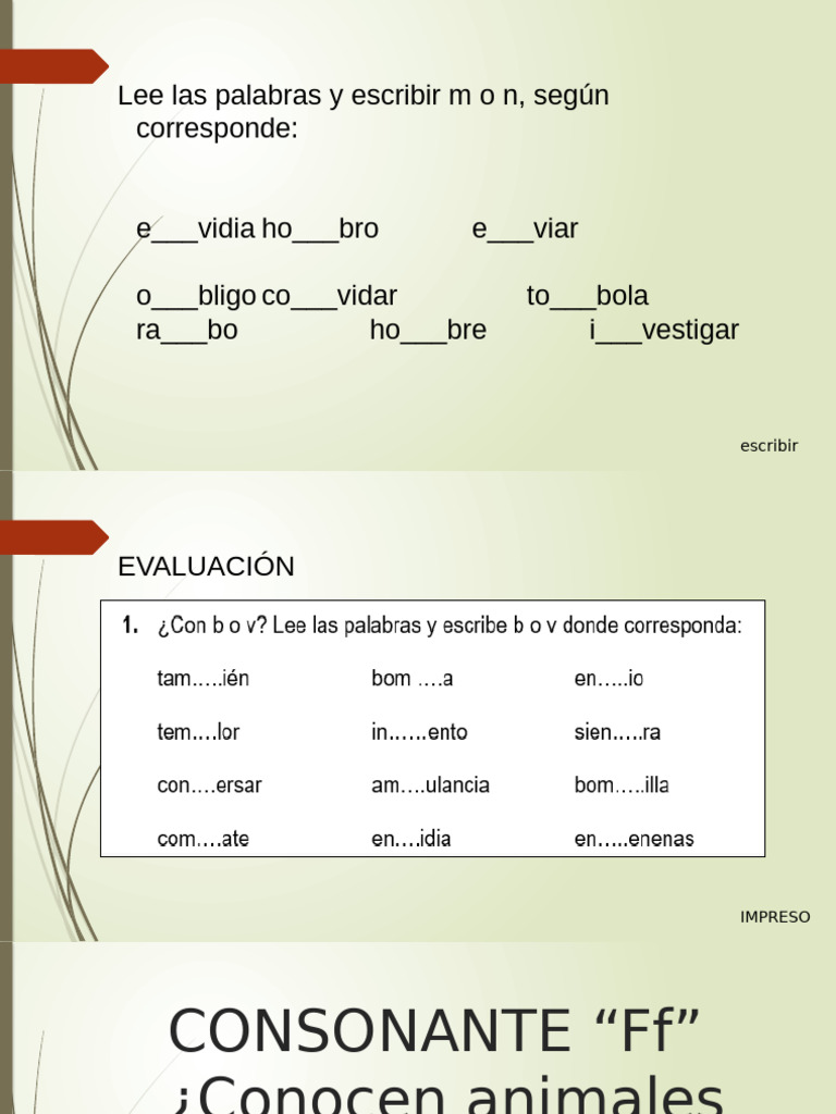 Consonante F | PDF