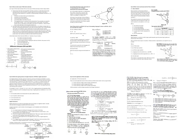 Toc Unit 1 Micro Layout | PDF | Automata Theory | Regular Expression