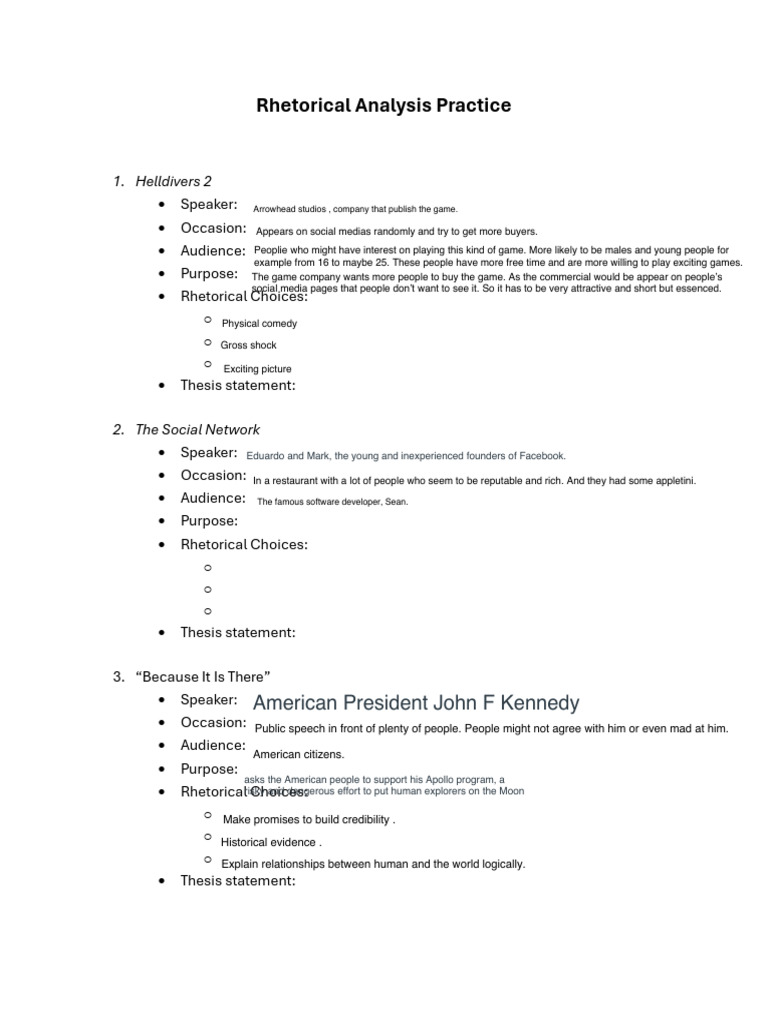 Rhetorical Analysis Practice | PDF