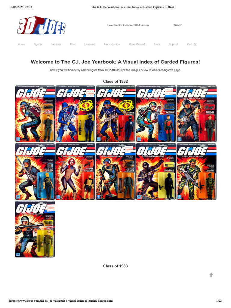 G.I. Joe Yearbook: Carded Figures Index | PDF | G.I. Joe | Hasbro Products